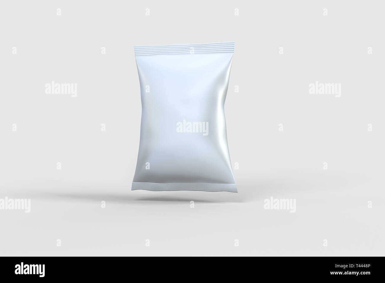 3d rendering, white packing bags with white background, computer ...