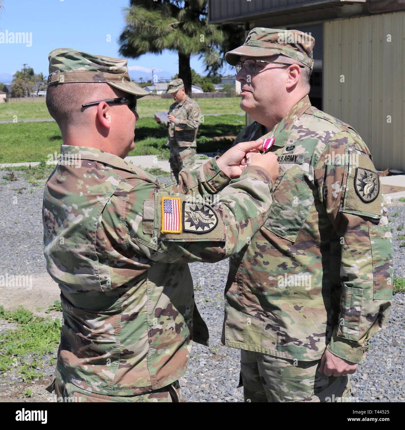 U.S. Army Lt. Col. Marvin Green, right, deputy commander of the 224th ...