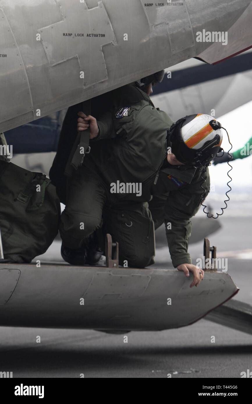 ATLANTIC OCEAN (Mar. 17, 2019) Naval Aircrewman (Mechanical) 2nd Class ...