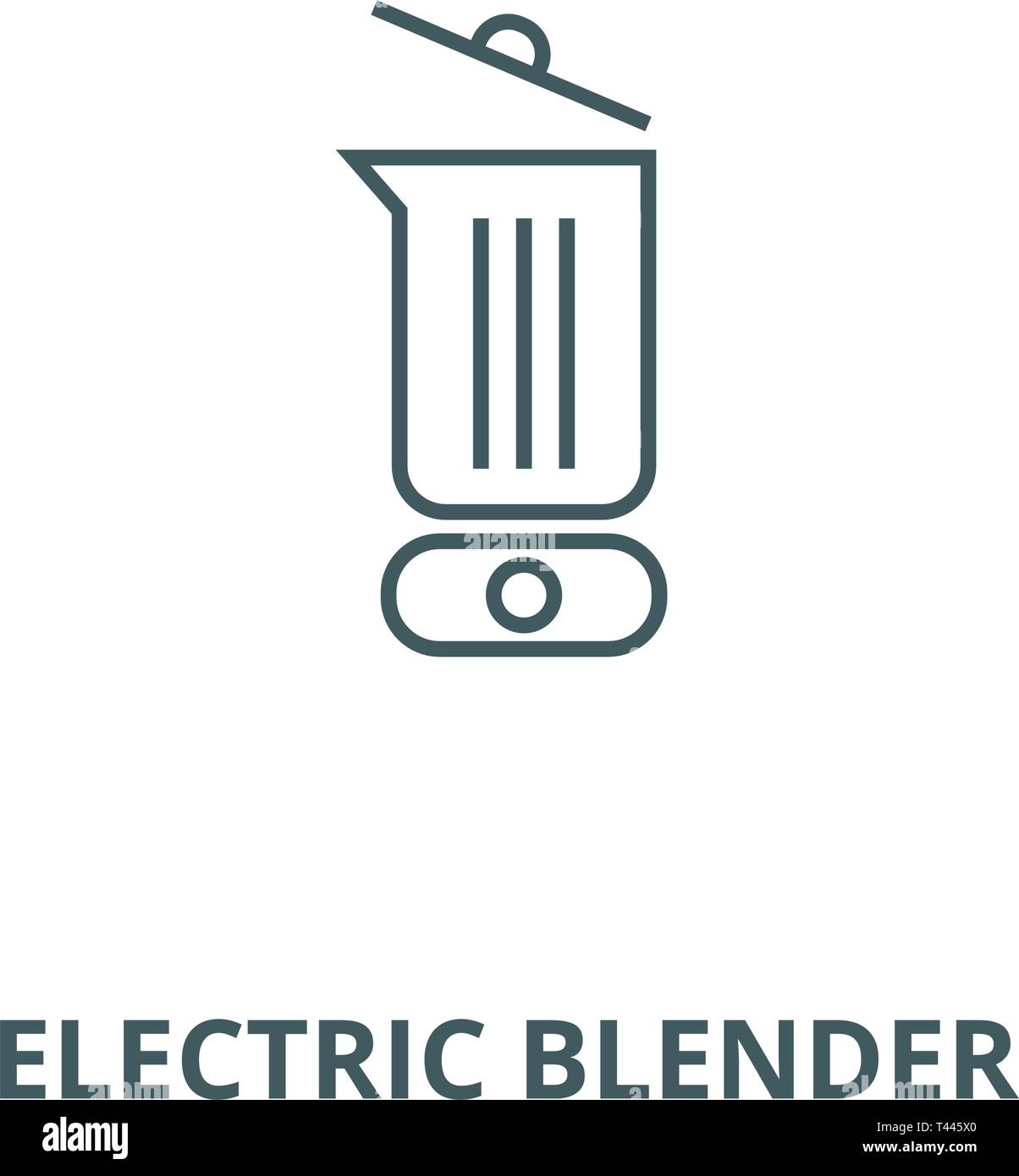 Electric blender line icon, vector. Electric blender outline sign ...