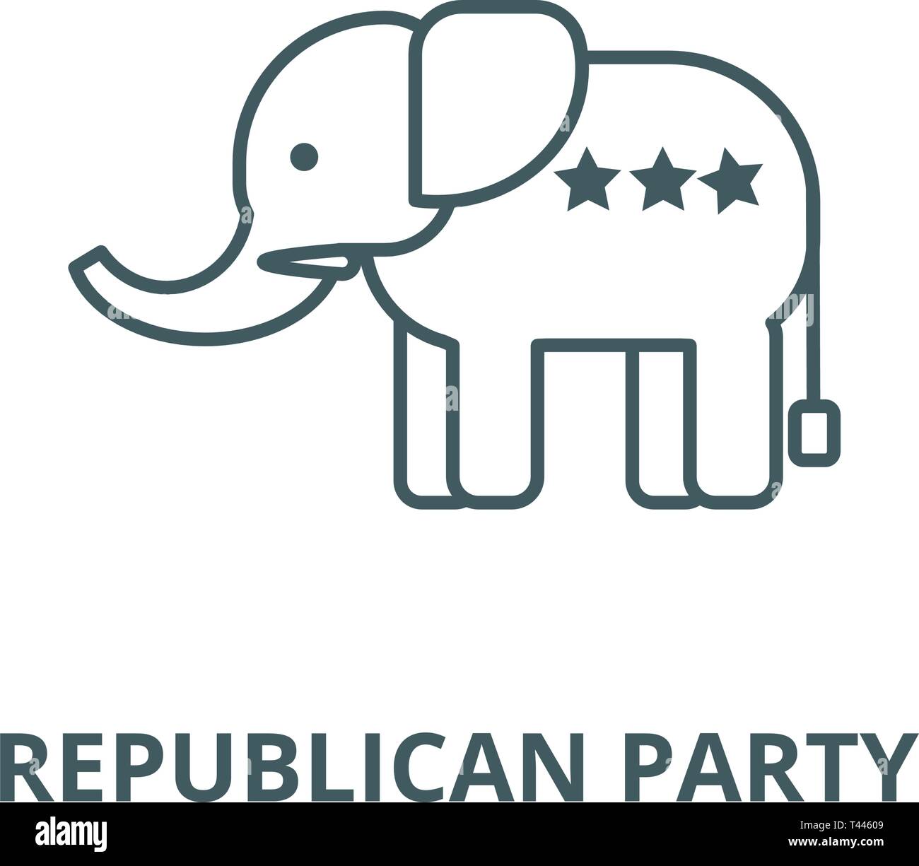 Republican Symbol Black And White