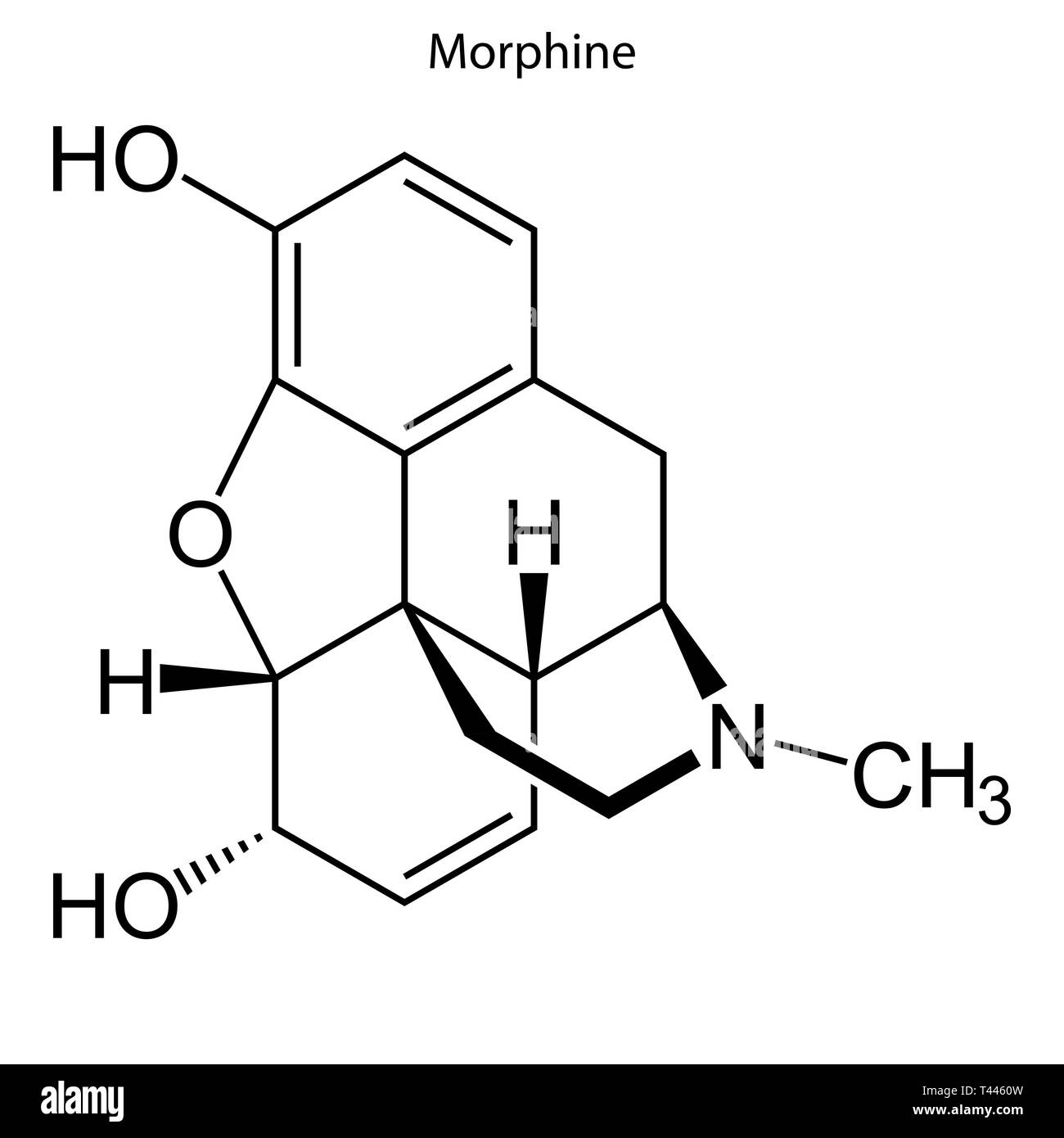 Skeletal Formula Of Morphine Chemical Molecule Stock Vector Image And Art Alamy