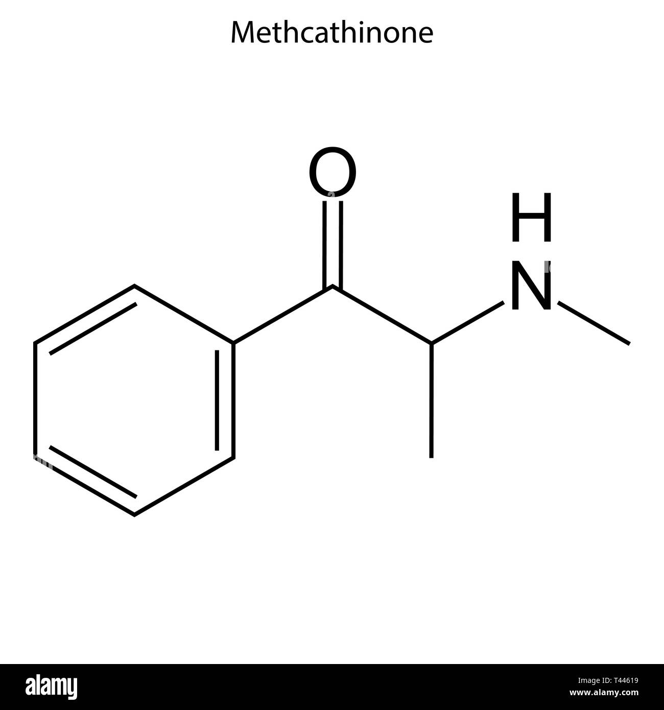 Skeletal formula of Methcathinone. chemical molecule Stock Vector Image ...