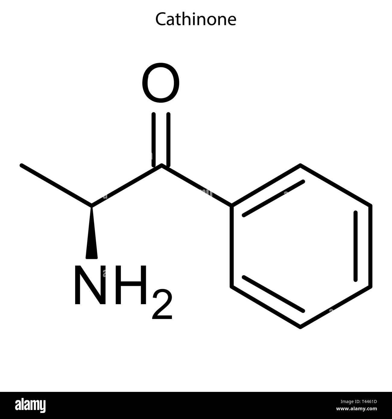 Skeletal formula of Cathinone. chemical molecule Stock Vector Image ...