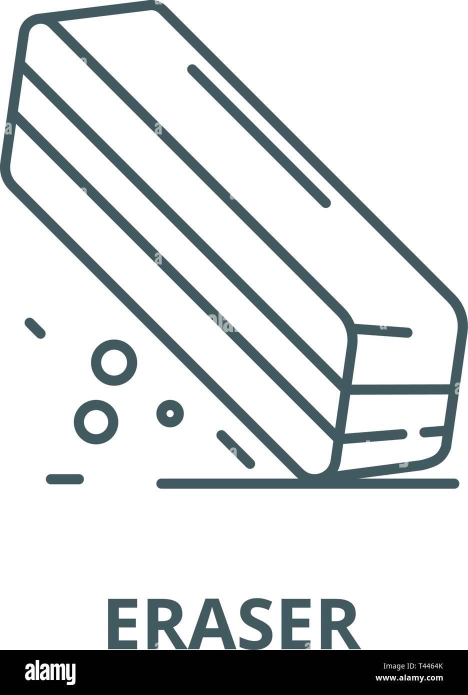 Eraser line icon, vector. Eraser outline sign, concept symbol, flat ...