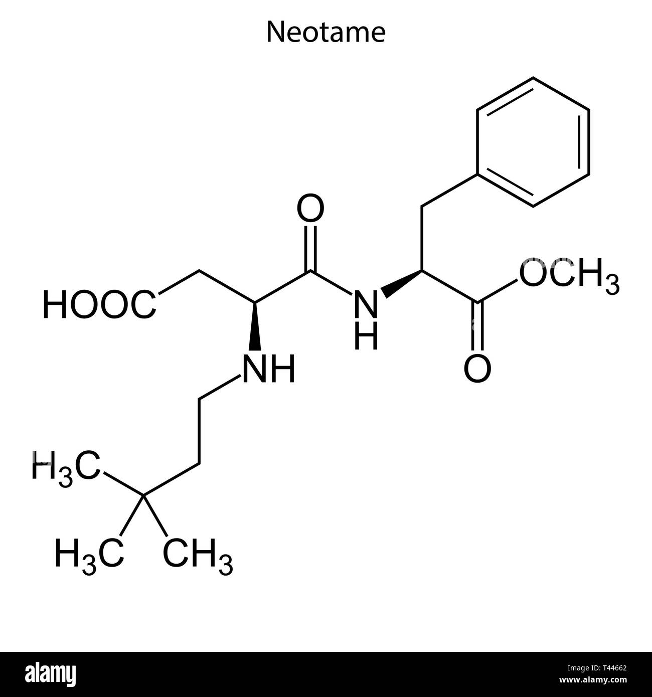 Skeletal formula of Neotame. chemical molecule Stock Vector Image & Art ...