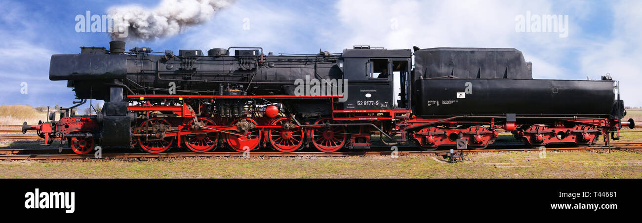 Old german locomotive Stock Photo - Alamy