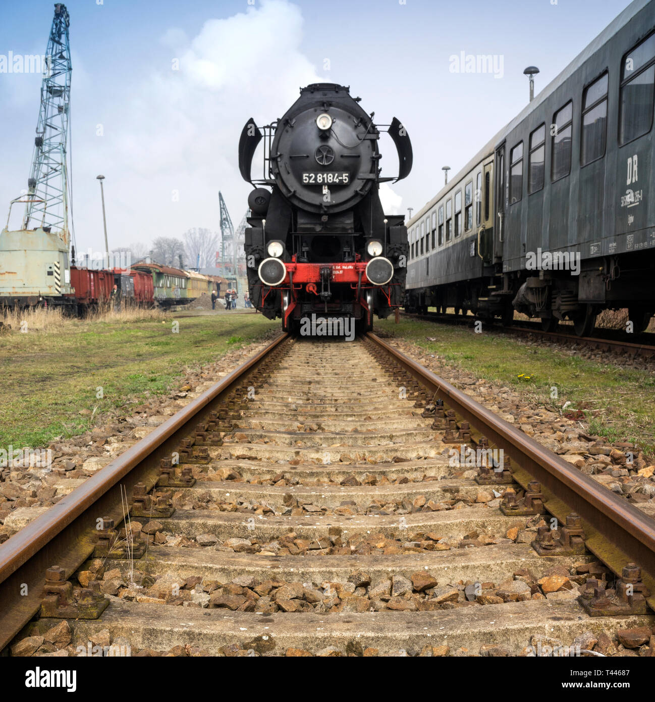 Old german locomotive Stock Photo - Alamy