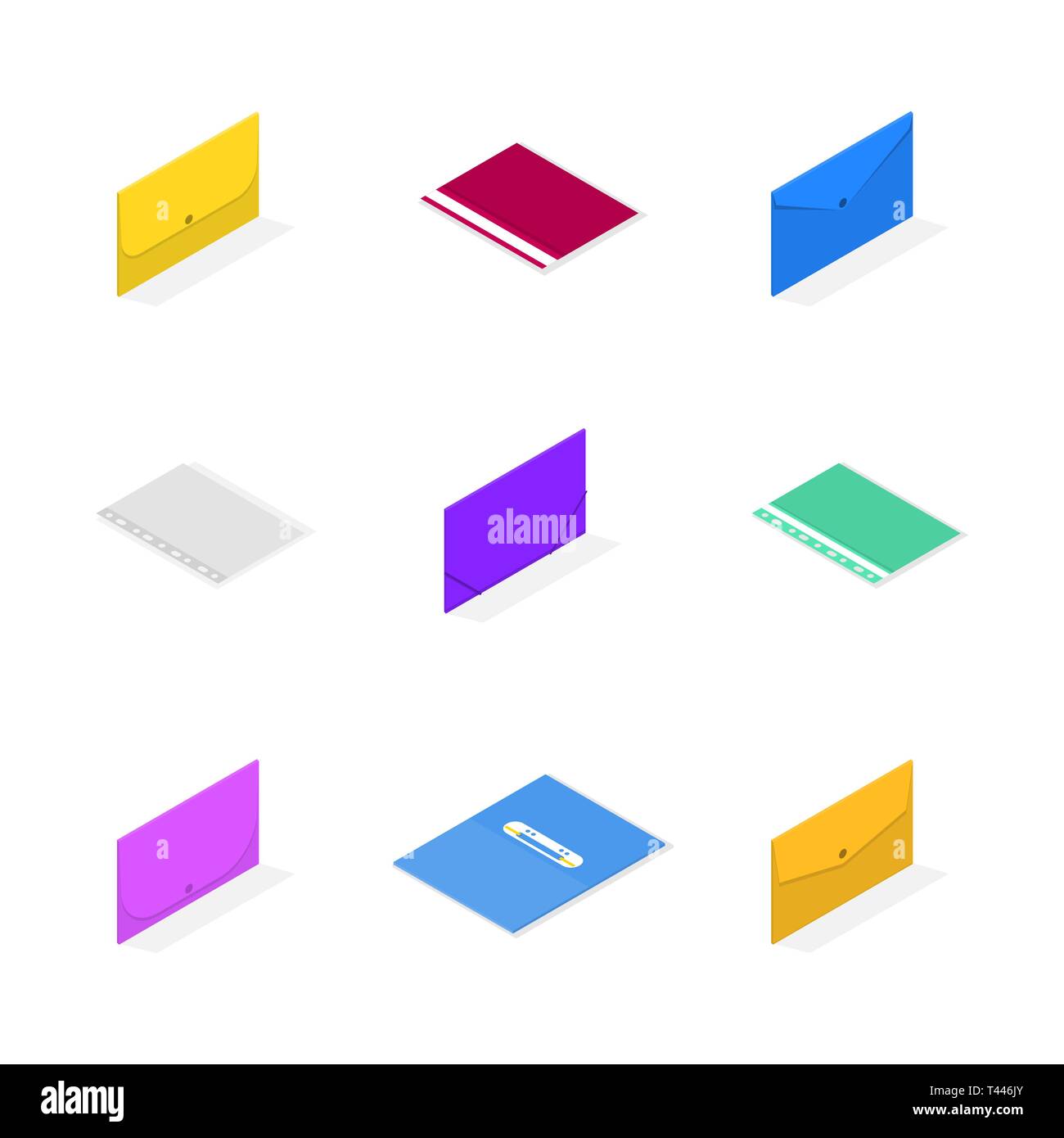 Plastic file folders Stock Vector Images - Alamy