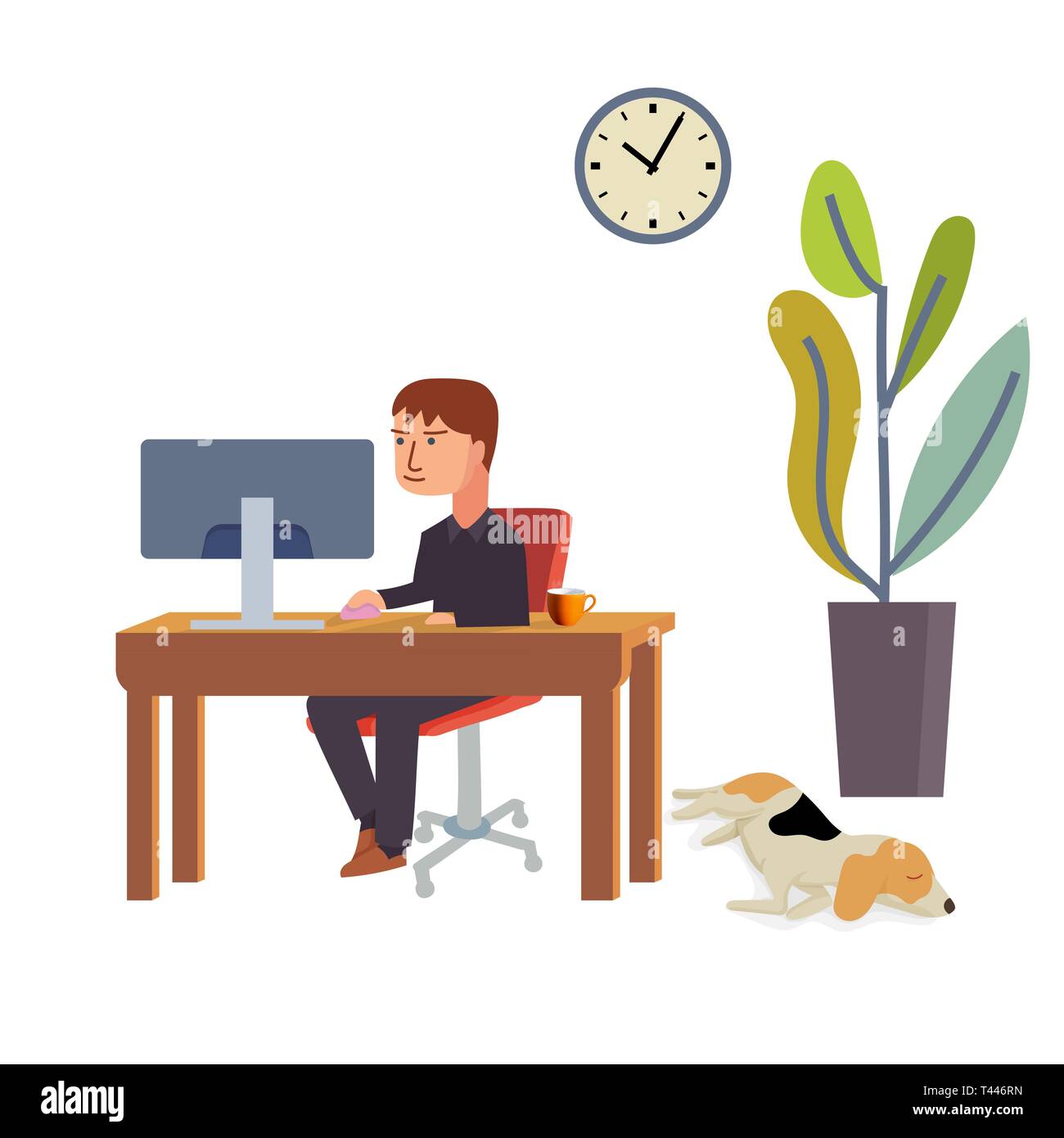 Work pc Stock Vector Images - Alamy