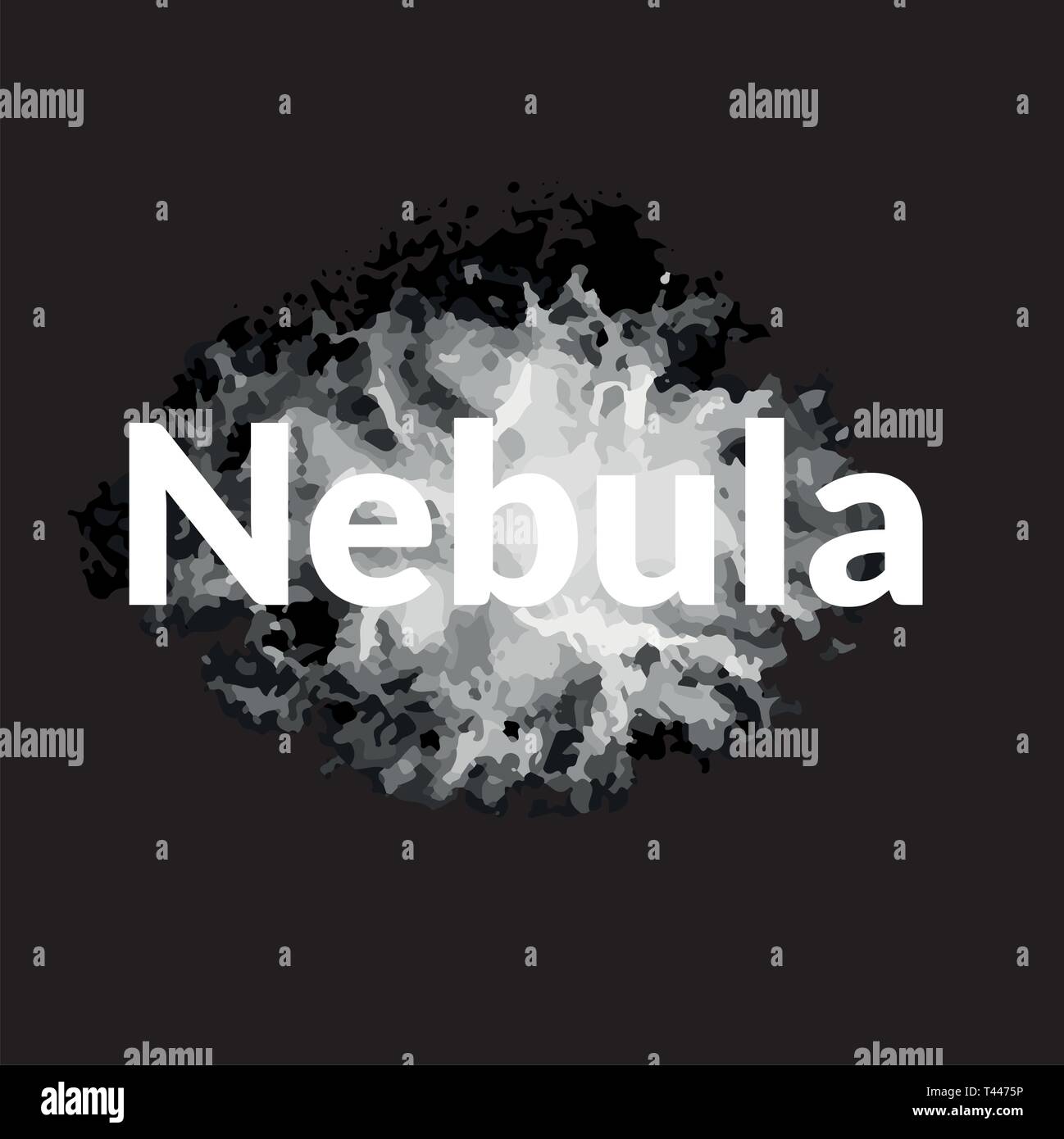 Abstract black and white nebula background. eps10 Stock Vector Image ...
