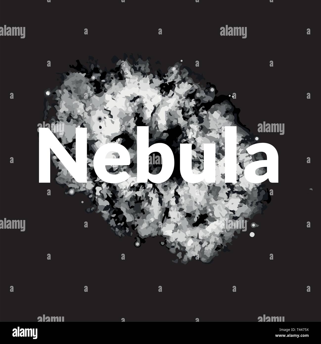 Abstract black and white nebula background. eps10 Stock Vector Image ...