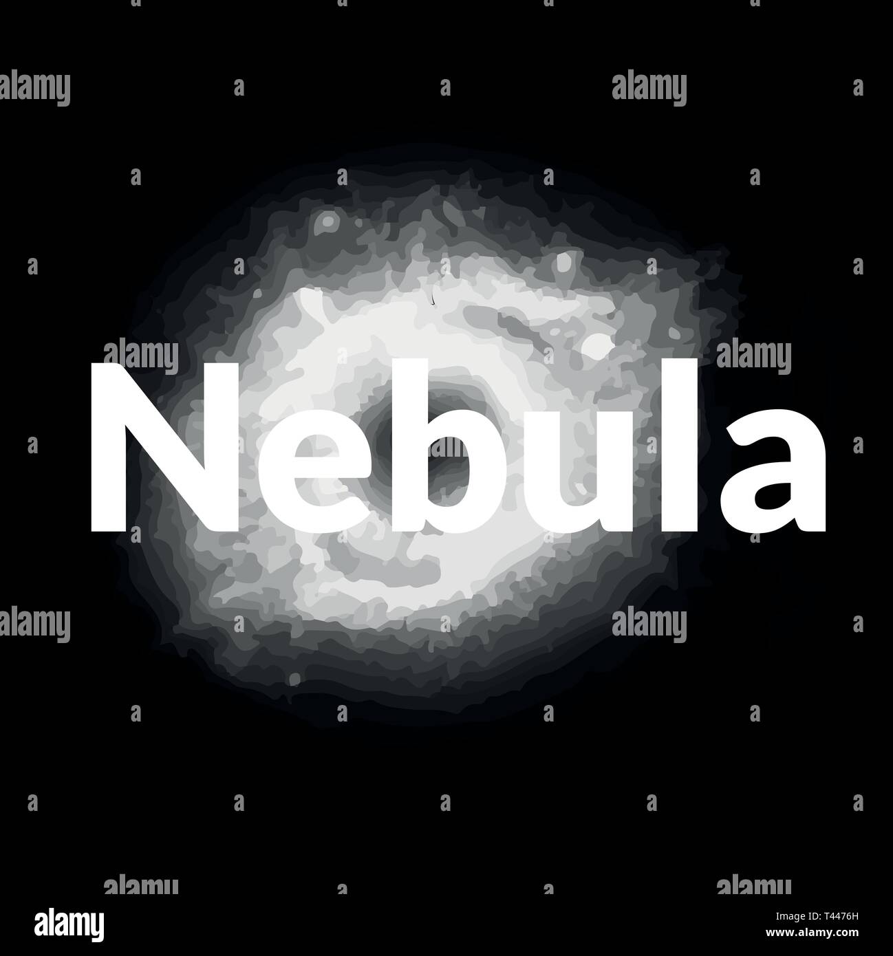 Abstract black and white nebula background. eps10 Stock Vector Image ...