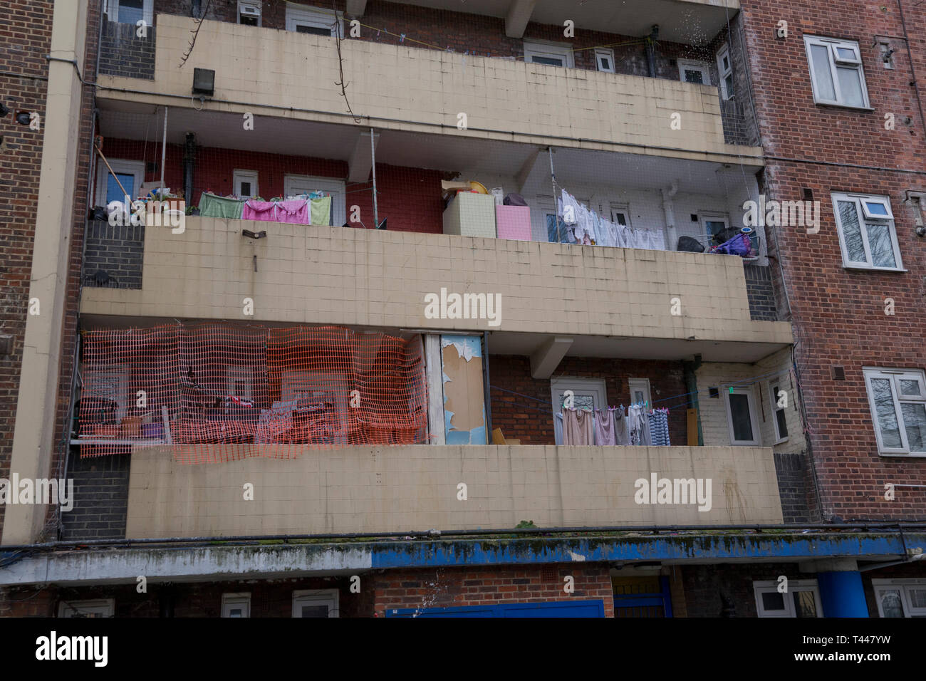 Run-down council housing estate in east London,England,UK Stock Photo ...
