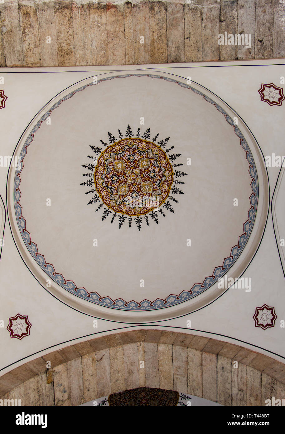 Inner view of dome in Ottoman architecture in, Istanbul, Turkey Stock ...