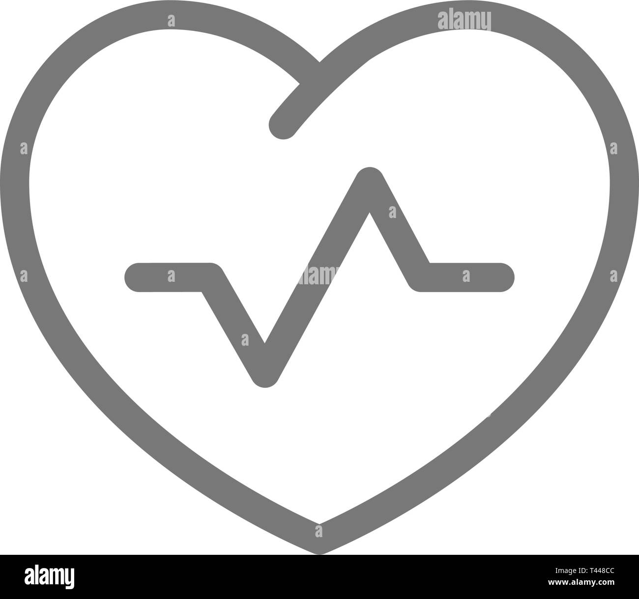 Pulse and beat heart line icon Stock Vector Image & Art - Alamy
