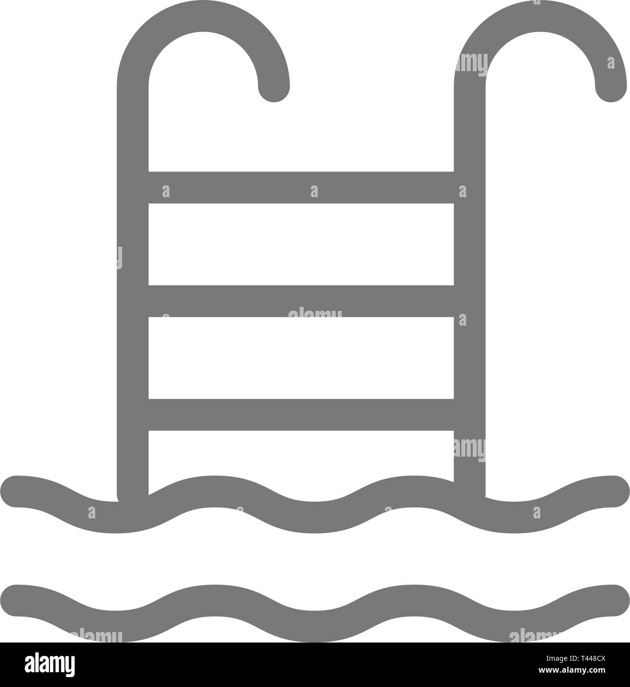 Swimming pool ladder line icon Stock Vector Image & Art - Alamy