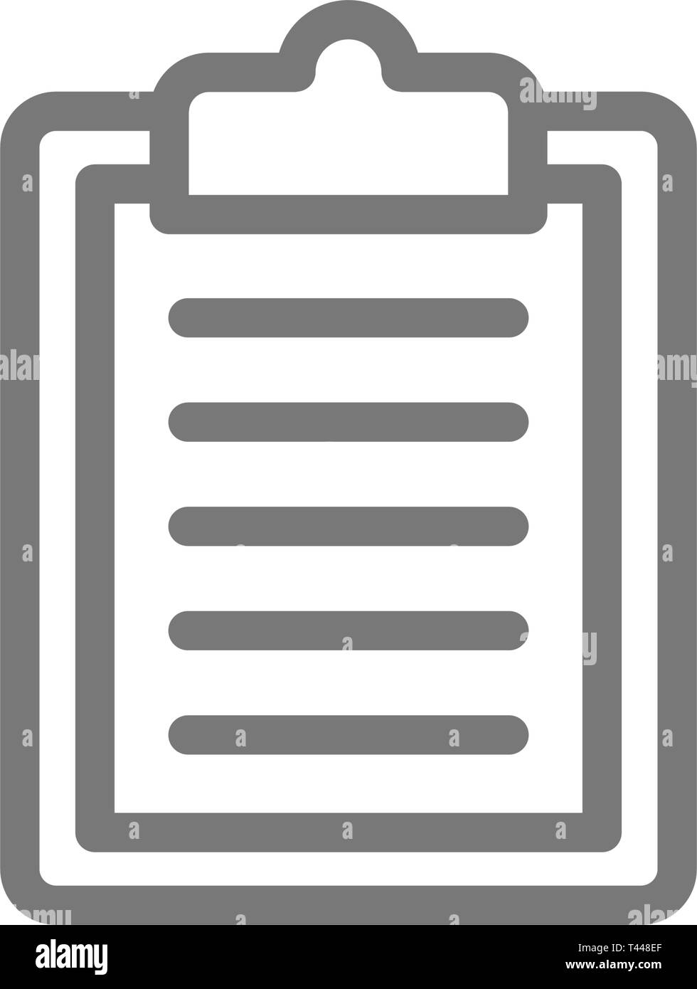 Clipboard and checklist line icon Stock Vector Image & Art - Alamy