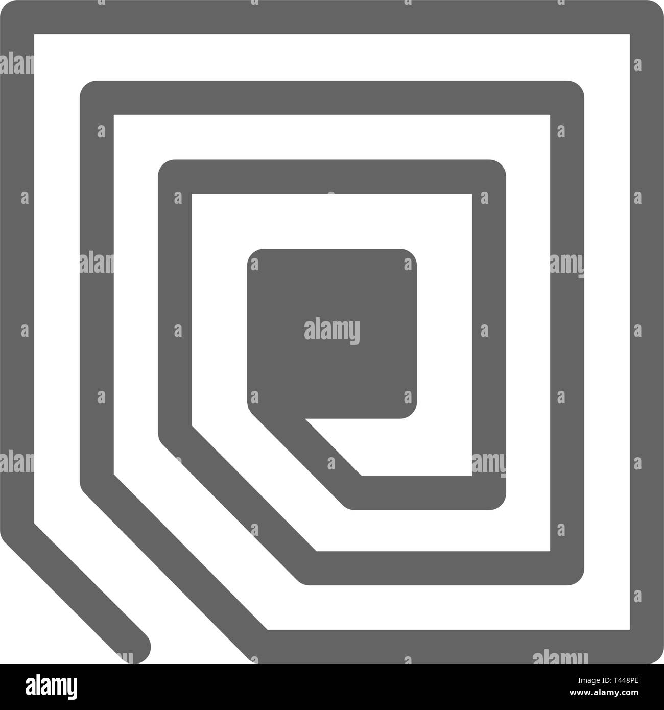 RFID tag chip line icon Stock Vector Image & Art - Alamy