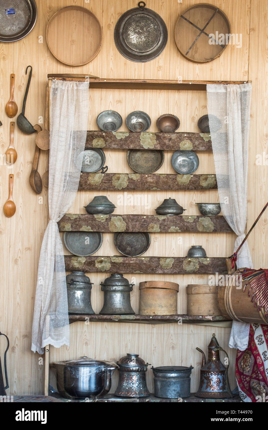 Taditional Turkish metal plates in the view Stock Photo - Alamy