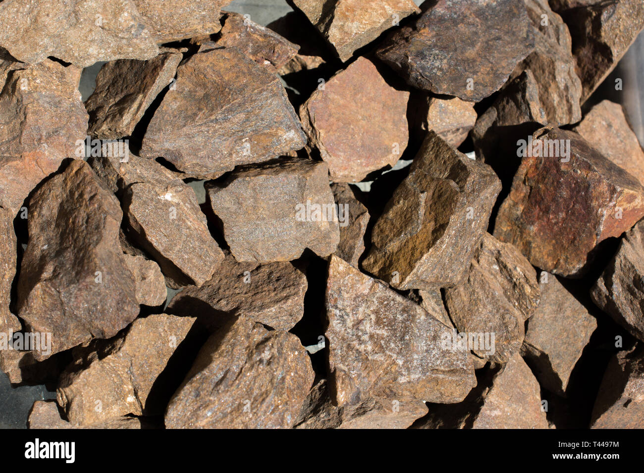 Bronzite gemstone as natural mineral rock specimen Stock Photo - Alamy