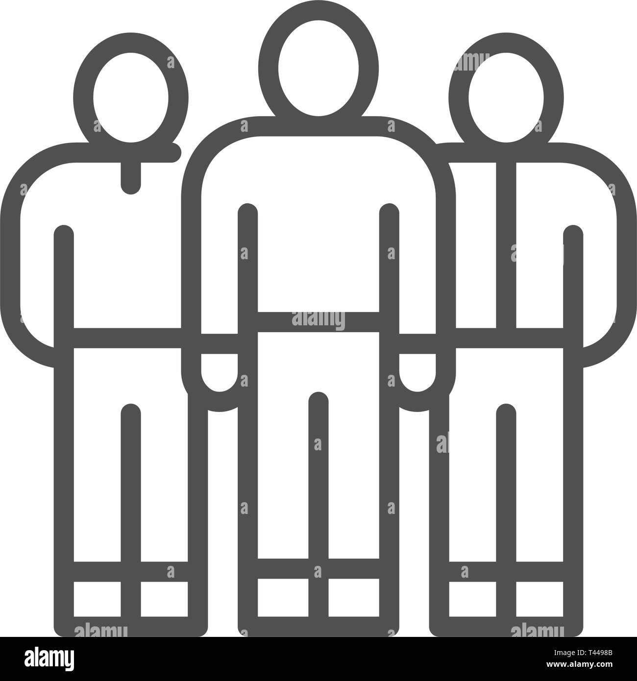 Business team, people group, company workers line icon Stock Vector ...