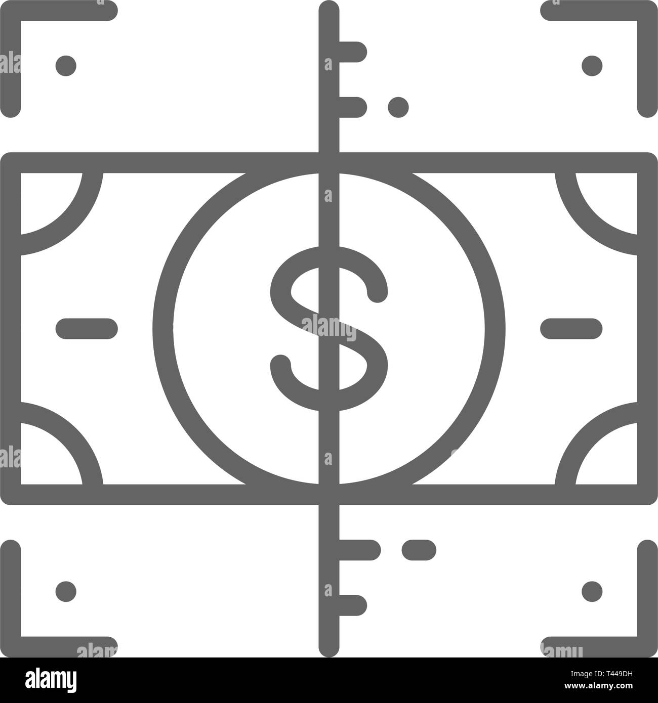 Vector verification money, check cash line icon Stock Vector Image ...