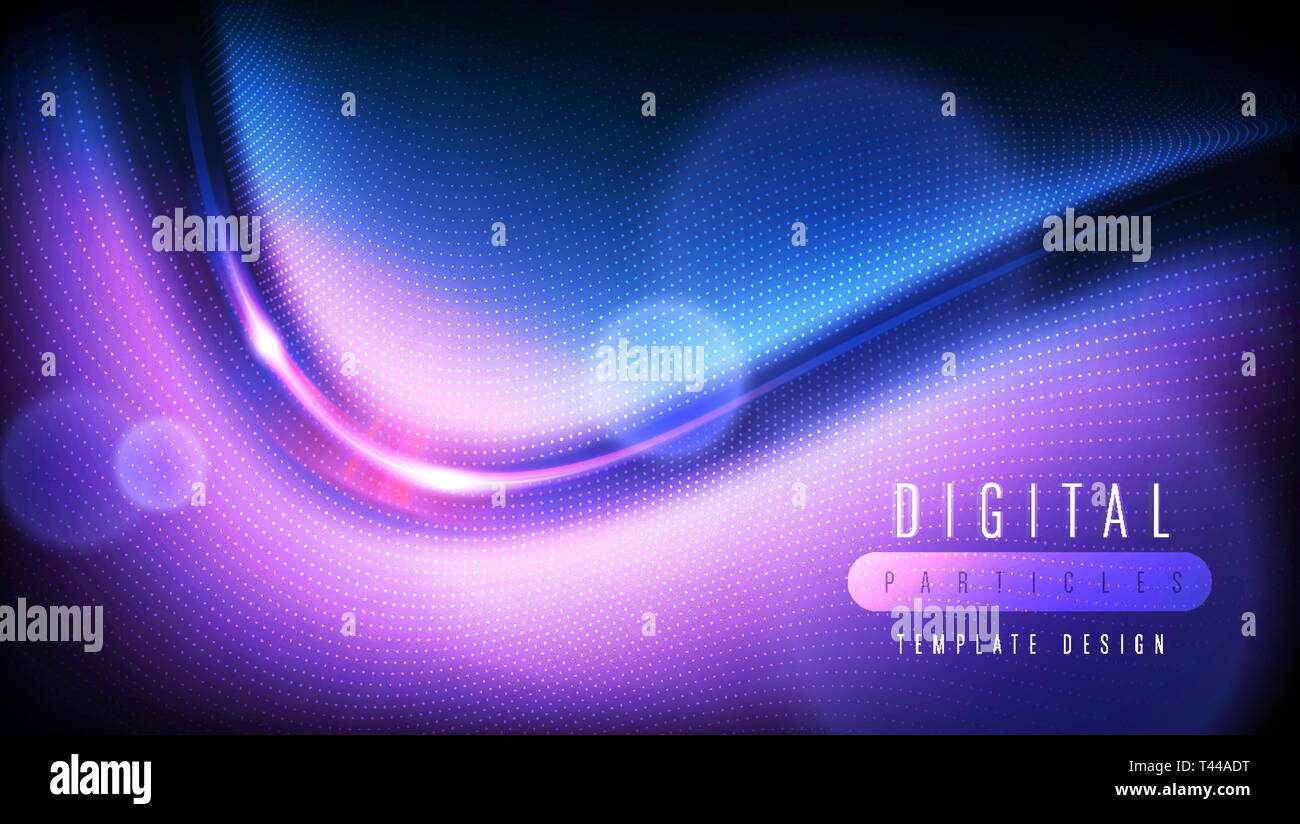 Curvy Particles Template Design Stock Vector Image & Art - Alamy