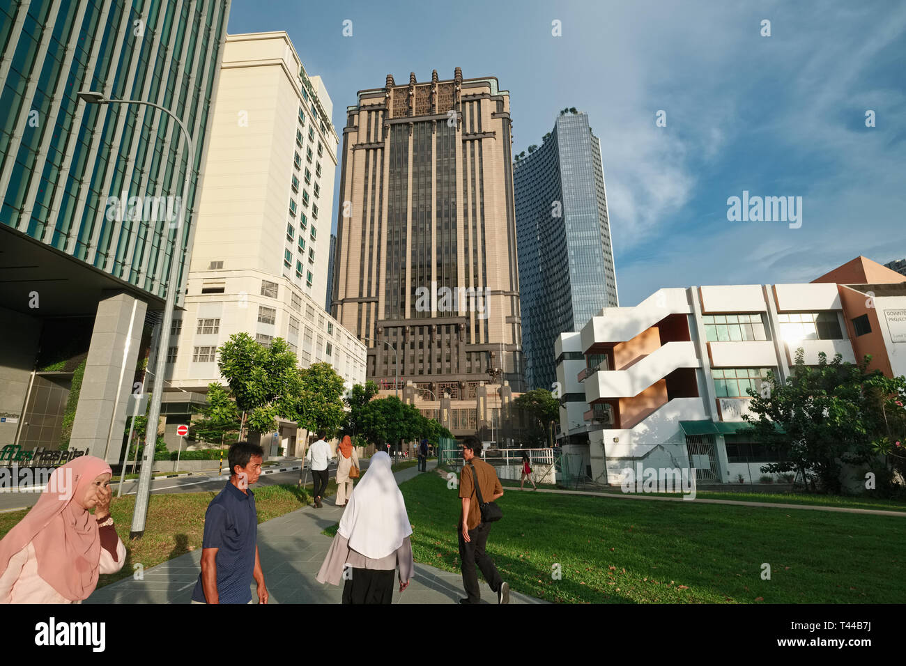 Street scene in Bugis area, Singapore, traditionally a Malay/Muslim ...