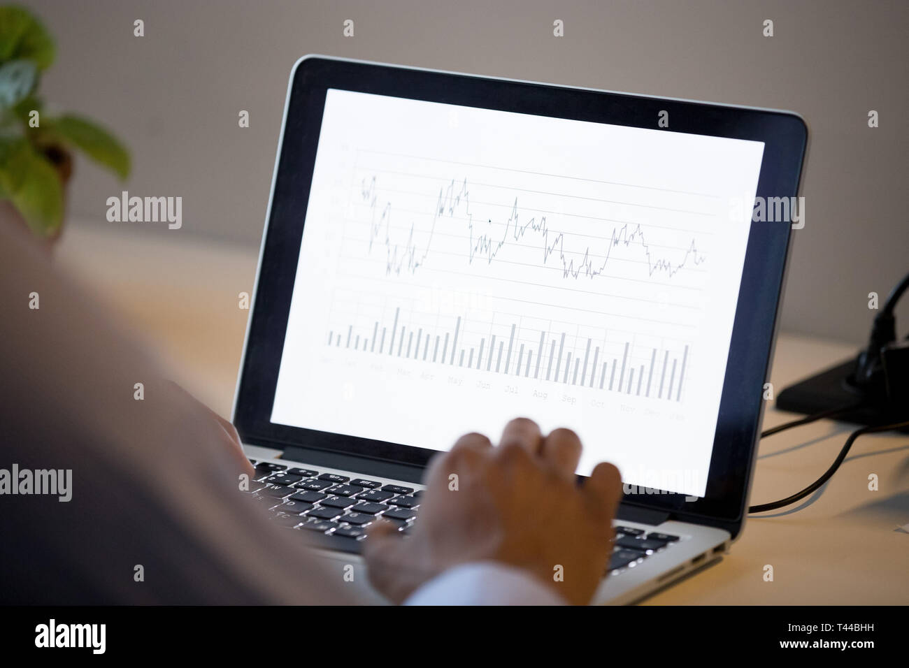 Financial business man analyze graph hi-res stock photography and ...