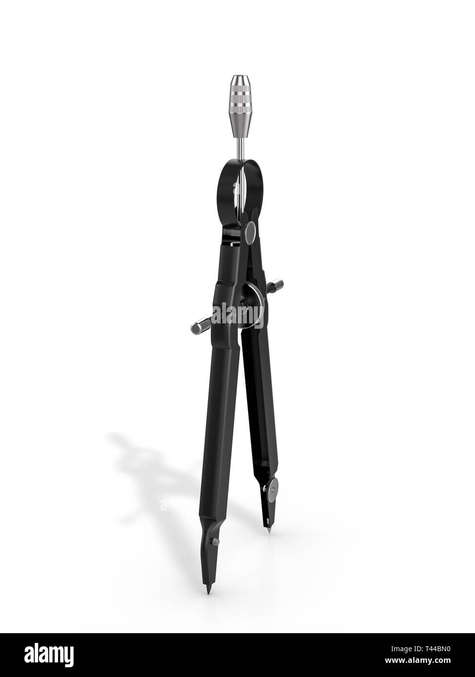 Drawing compass on a white background. 3d illustration Stock Photo - Alamy