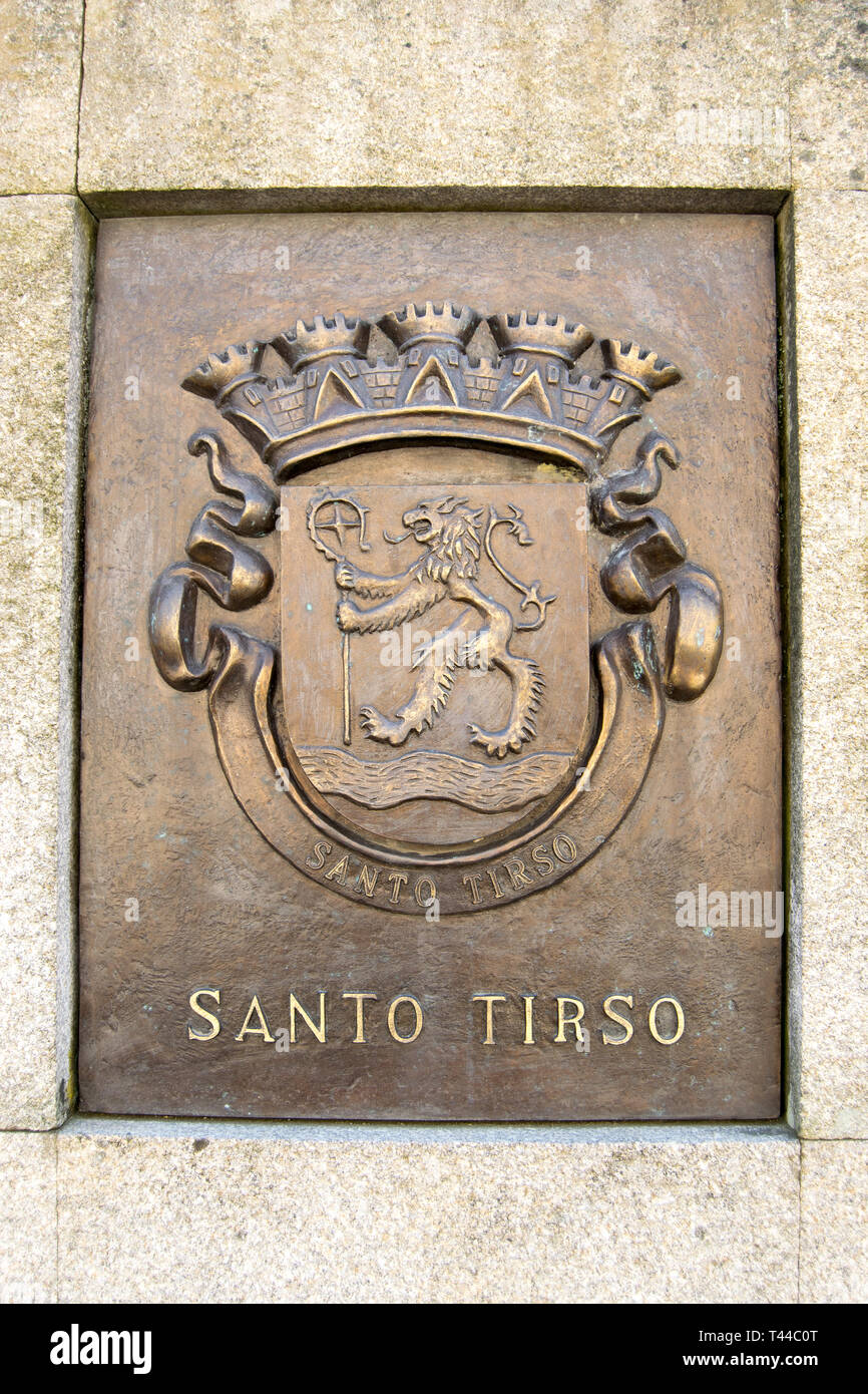 Santo Tirso City of Braga Municipal logos in Portugal Stock Photo - Alamy