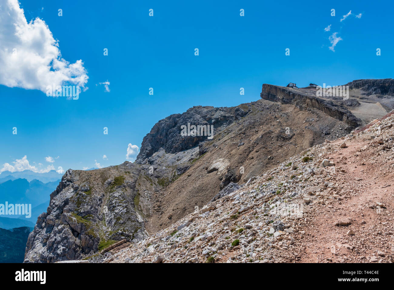 Dolomites. Panorama on the peaks of the Cortina valley. Lagazuoi ...