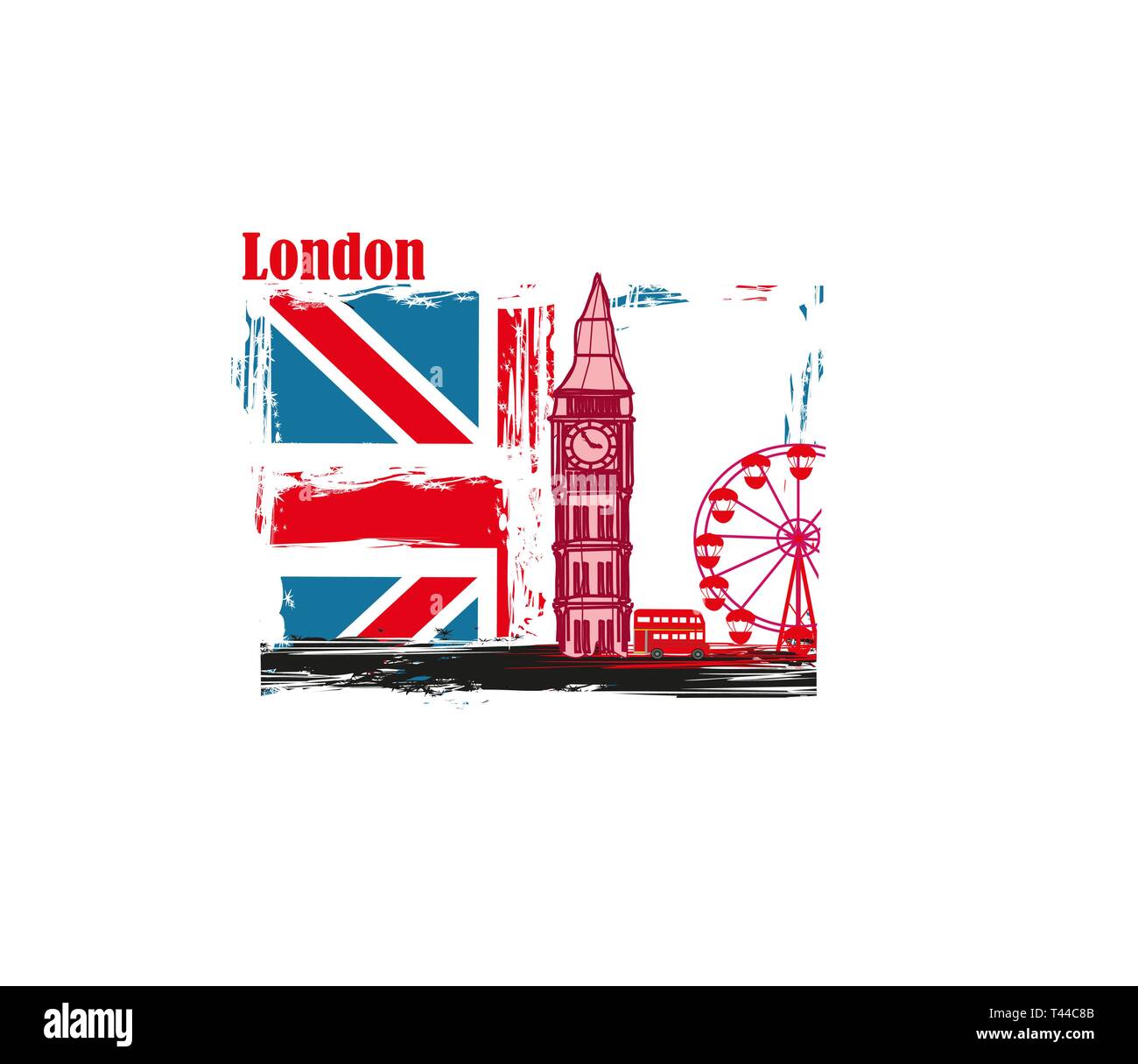 grunge frame with Big Ben in London Stock Vector Image & Art - Alamy