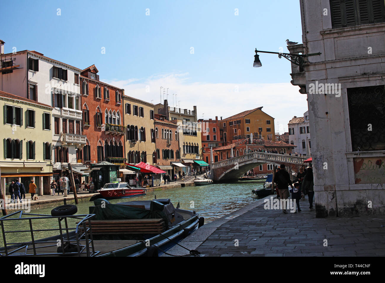 Venice Italy 2019 march city view from ship. Buildings in sea Stock ...
