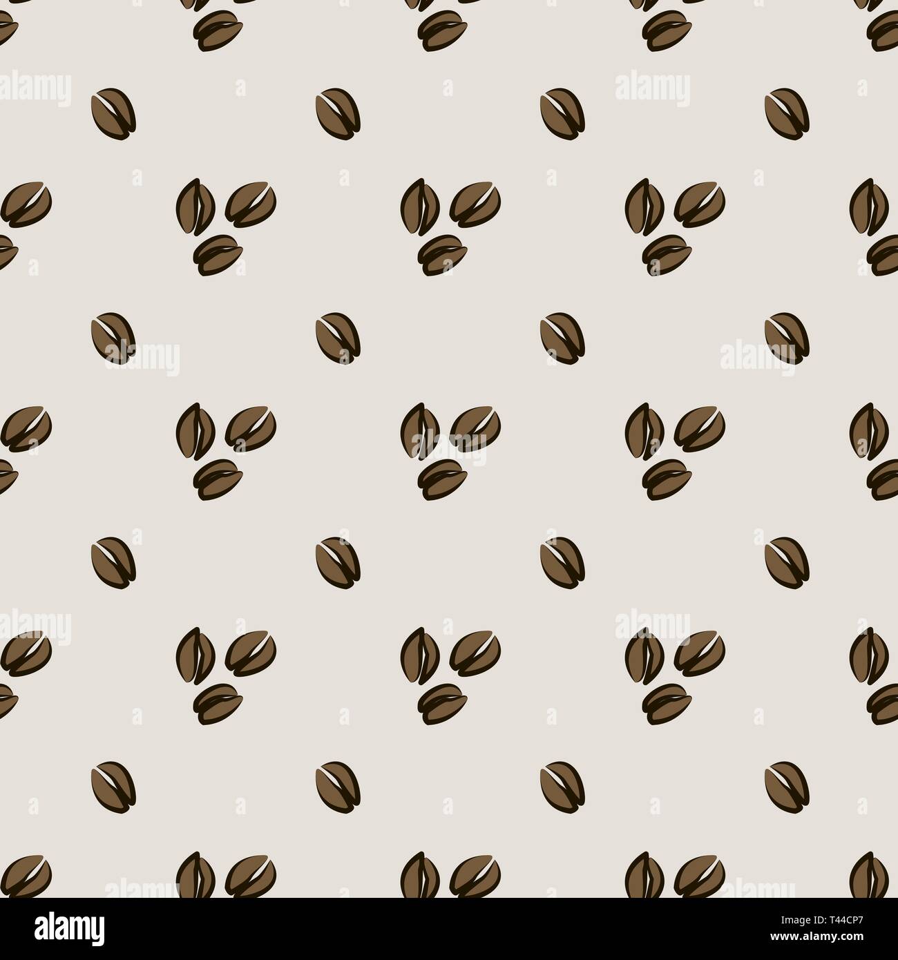 abstract vector seamless pattern with coffee beans 10 eps Stock Vector ...