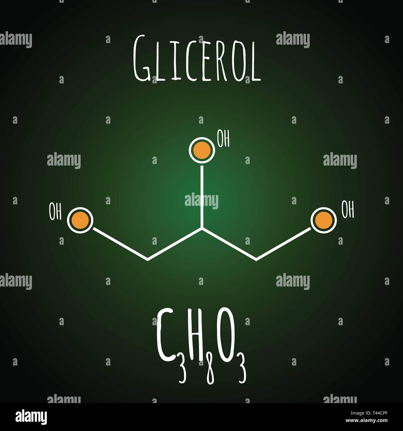 Glycerol molecule Stock Vector Images - Alamy