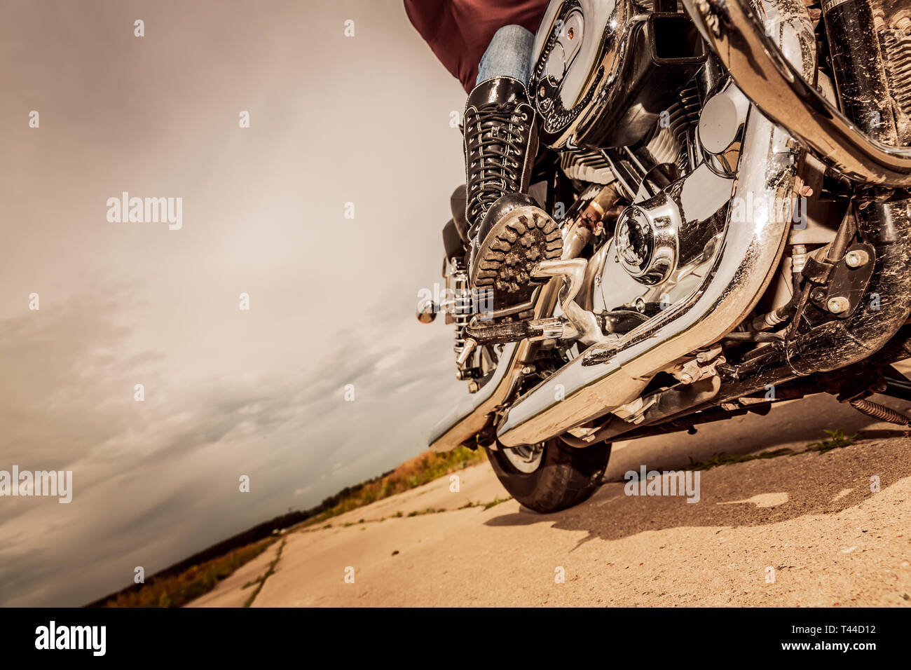 Motorcycle boots hi-res stock photography and images - Alamy
