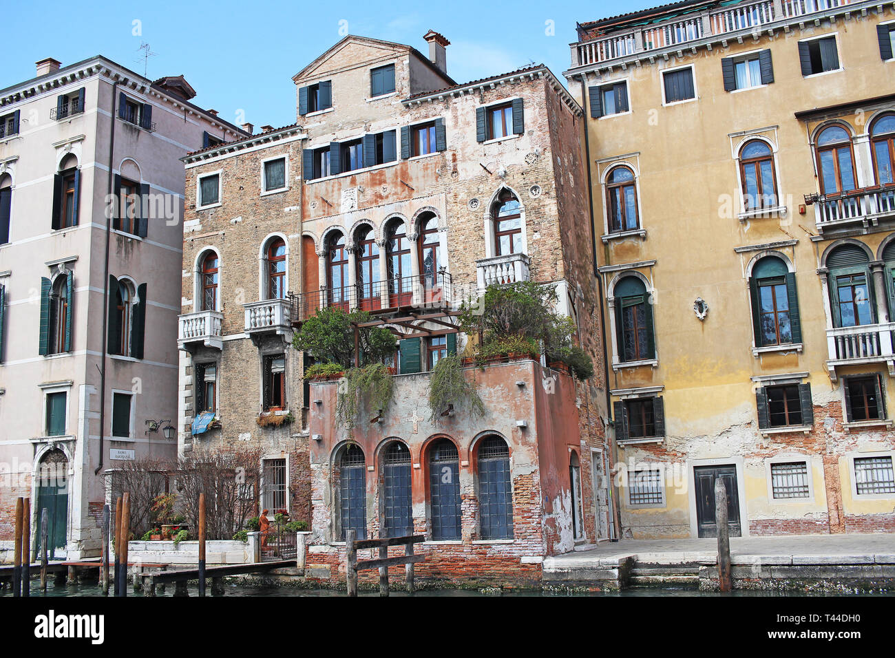 Venice Italy 2019 march city view from ship. Buildings in sea Stock ...