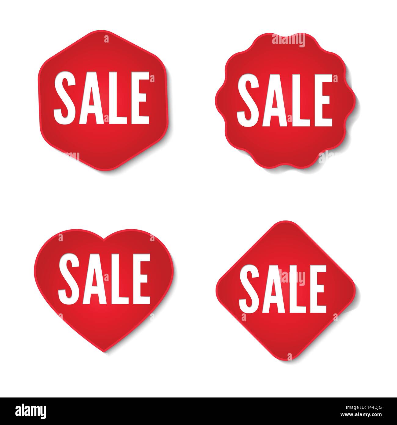 Colorful sale stickers collection. set of Promotional vector labels ...