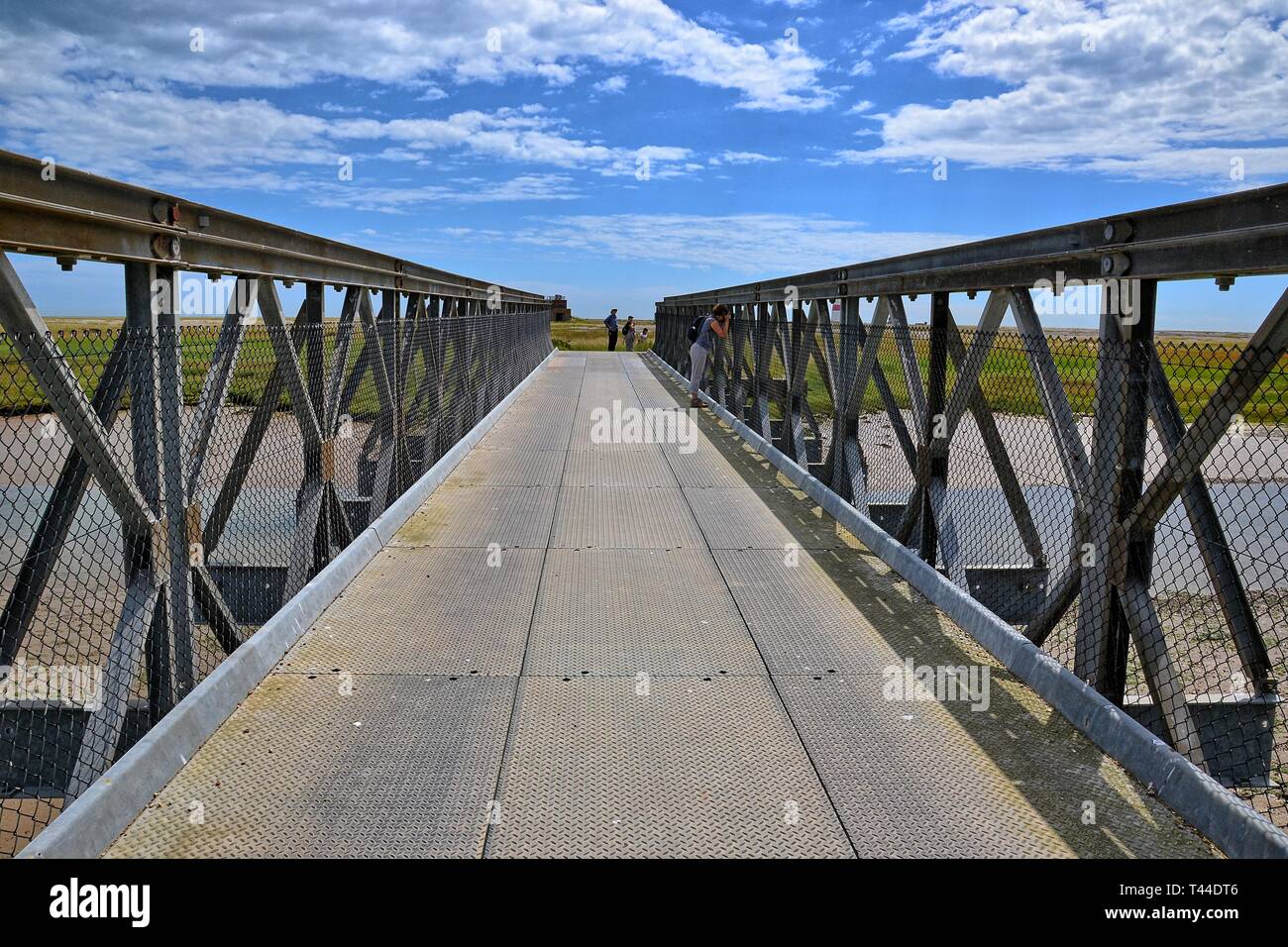 Bailey Bridge at former atomic bomb and radar testing site at Orford ...