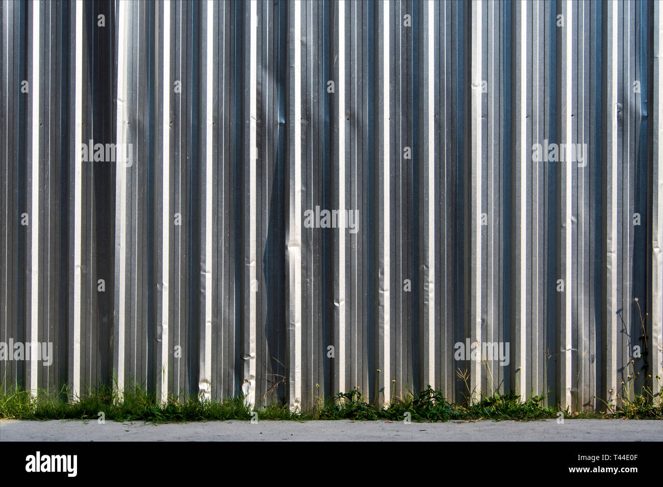 The construction site border fance enclosed high and strong by ...