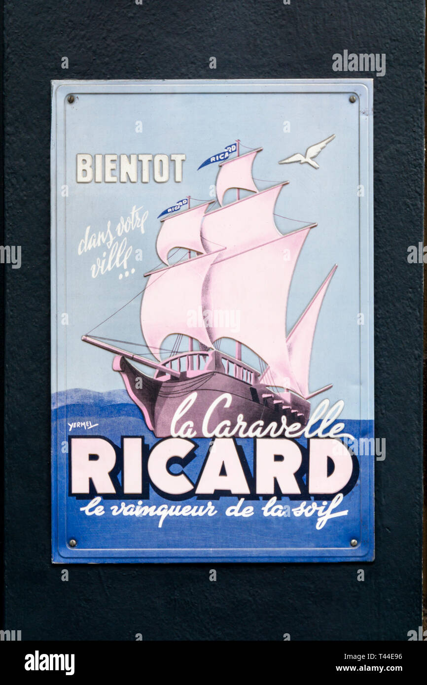 Advertisement french advertisements advert ads ad signs hi-res stock ...