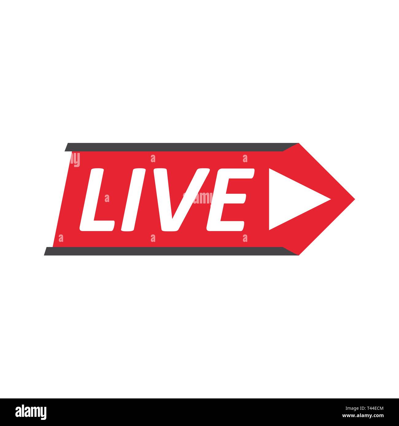 Live Stream sign, emblem, logo. Vector Illustration Stock Vector Image ...