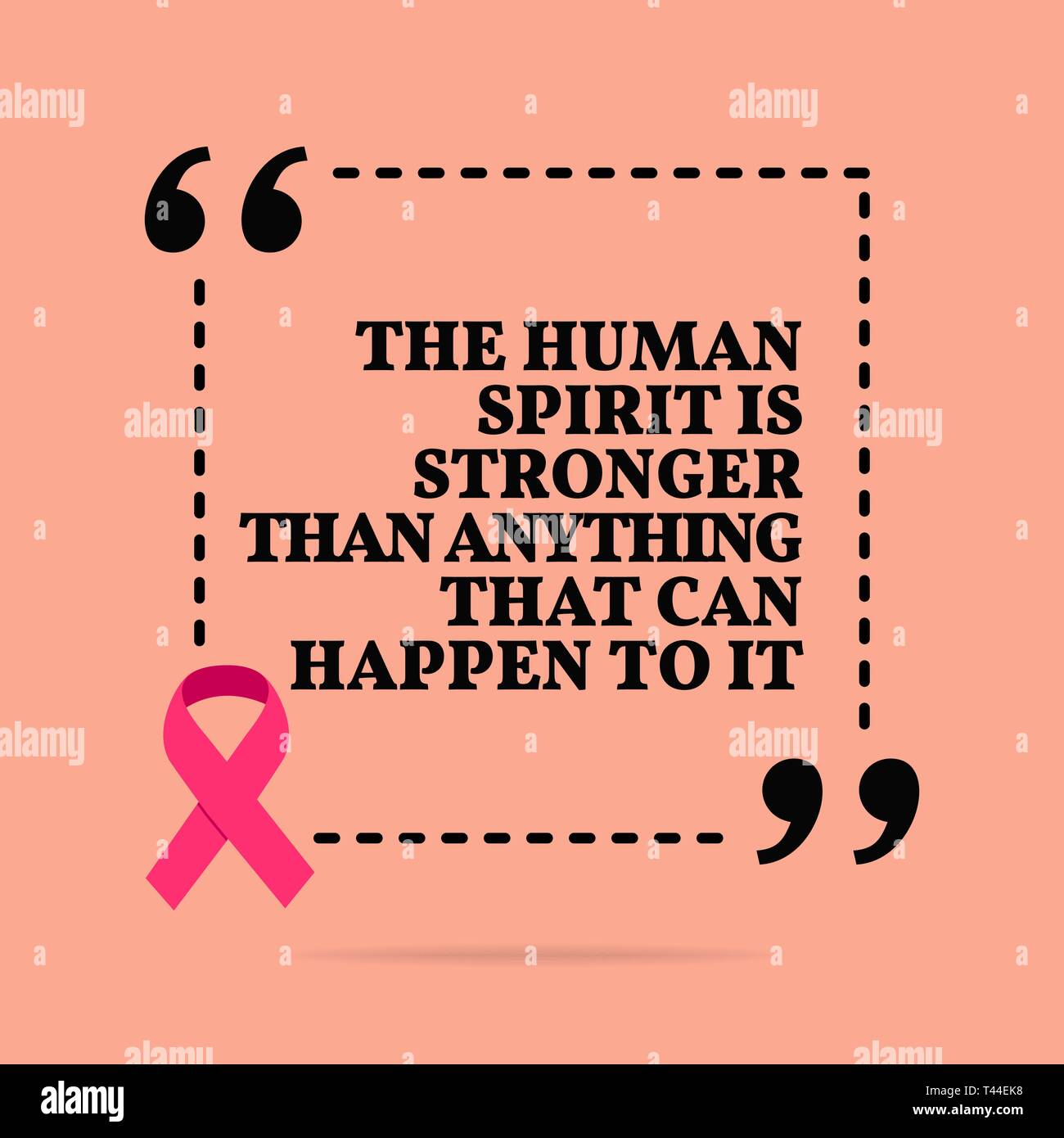 Inspirational motivational quote. The human spirit is stronger than ...