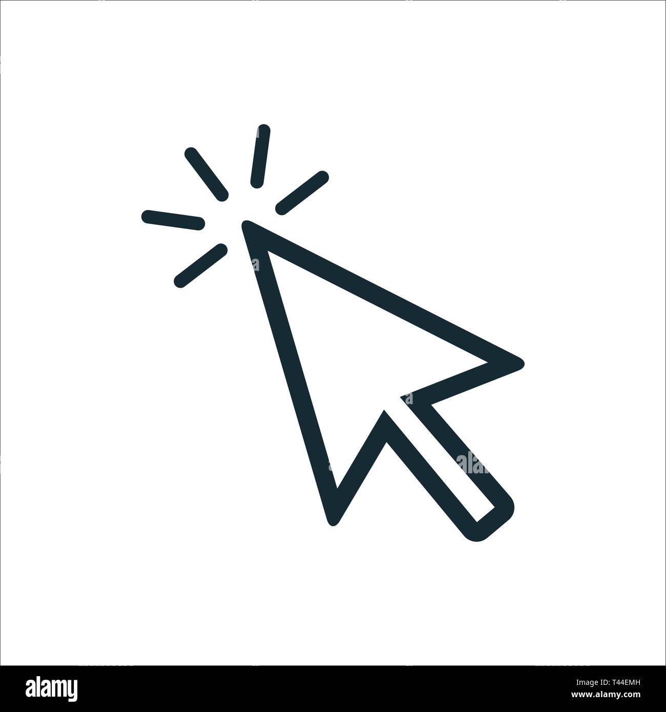 Cursor icon. Click concept symbol. Simple flat illustration Stock ...