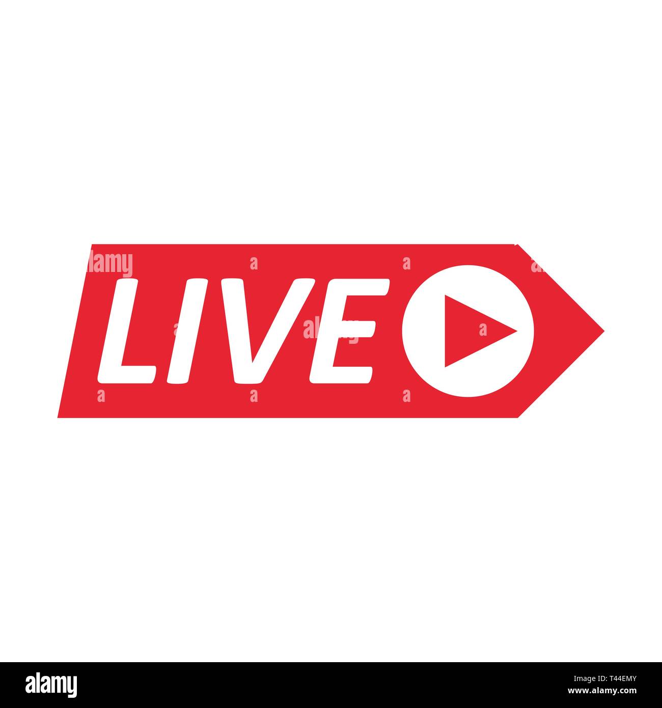 Live Stream sign, emblem, logo. Vector Illustration Stock Vector Image ...
