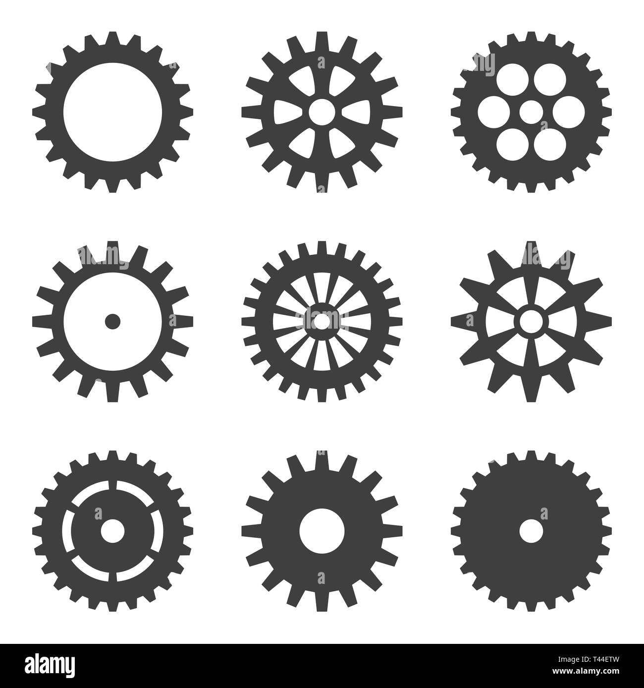 set of cogwheels icons. Flat design vector elements Stock Vector Image & Art - Alamy