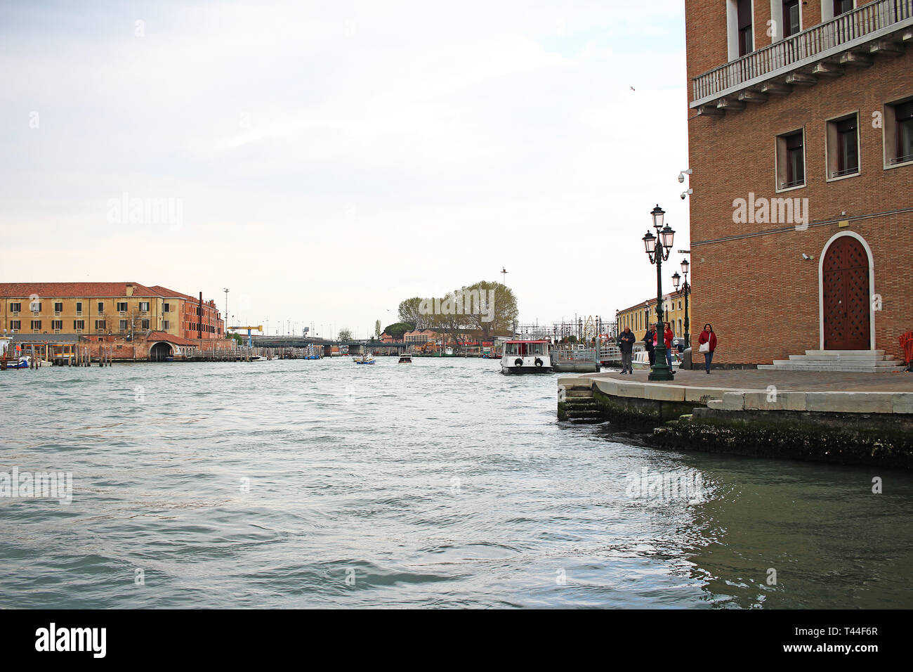 Venice Italy 2019 march city view from ship. Buildings in sea Stock ...