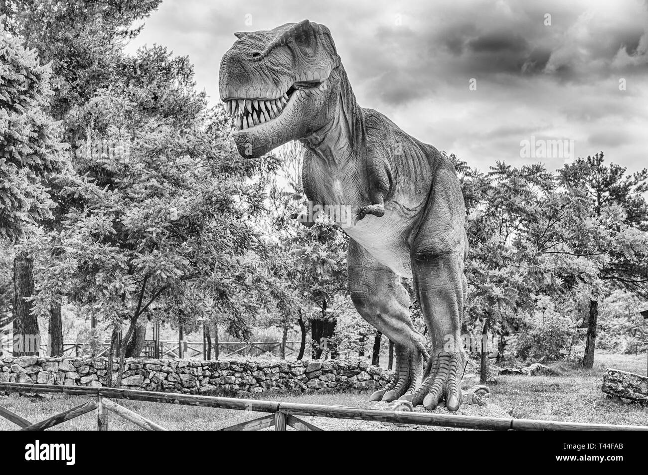 SAN MARCO IN LAMIS, ITALY - JUNE 9: Tyrannosaurus Rex dinosaur, aka t ...